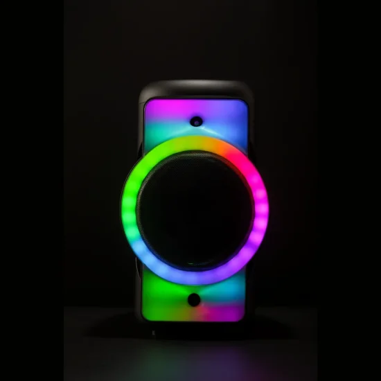Fontastic Party Speaker with Trolley, 400 Watt Microphone,