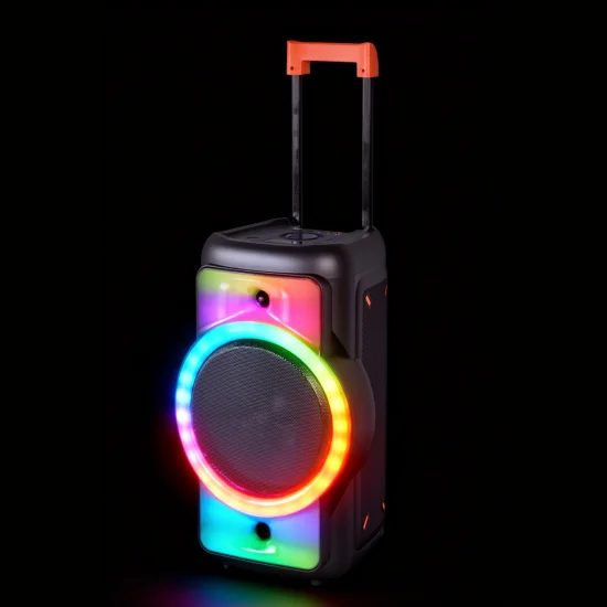 Fontastic Party Speaker with Trolley, 400 Watt Microphone,
